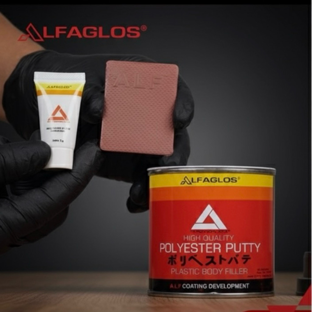 Jual Alfaglos Dempul Polyester Putty 250gr Warna Base Green untuk ...