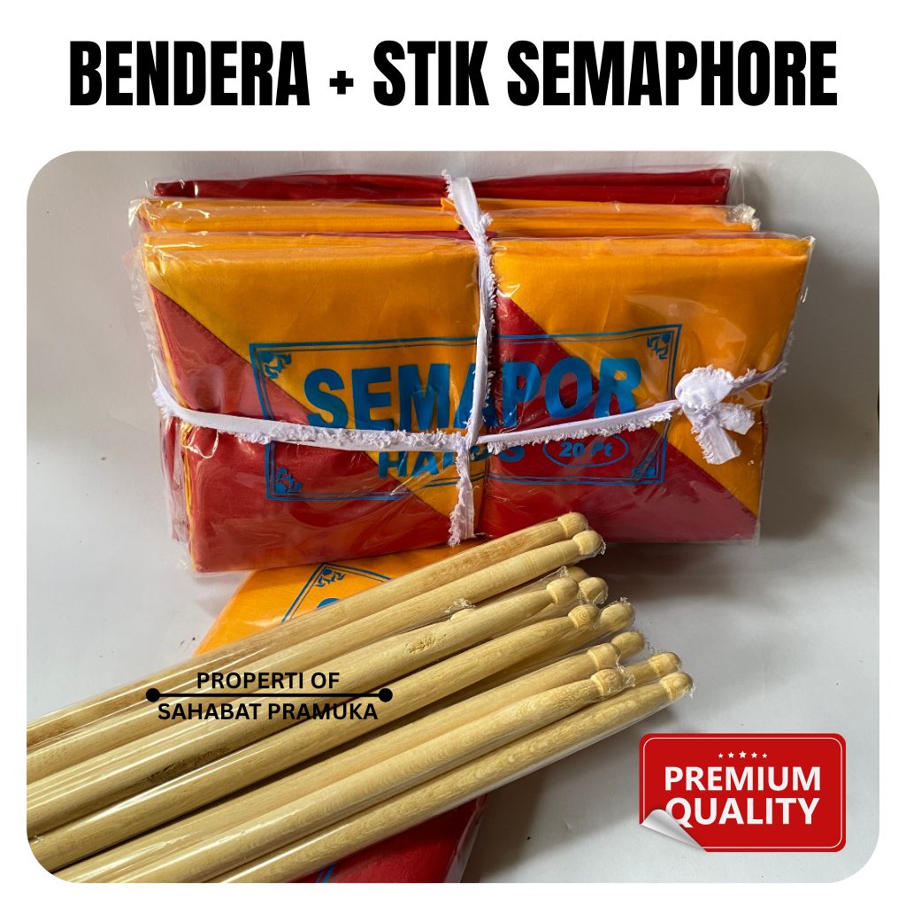 Jual Paket MURAH Bendera semaphore Dan Stick 20pcs+Stik 20pcs | Shopee ...