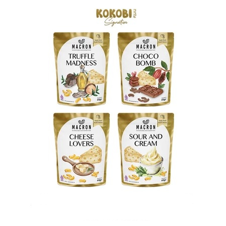 Jual Kokobi MACRON Macaroni Cheese Gourmet Snack Cheese Crunch Sour and ...