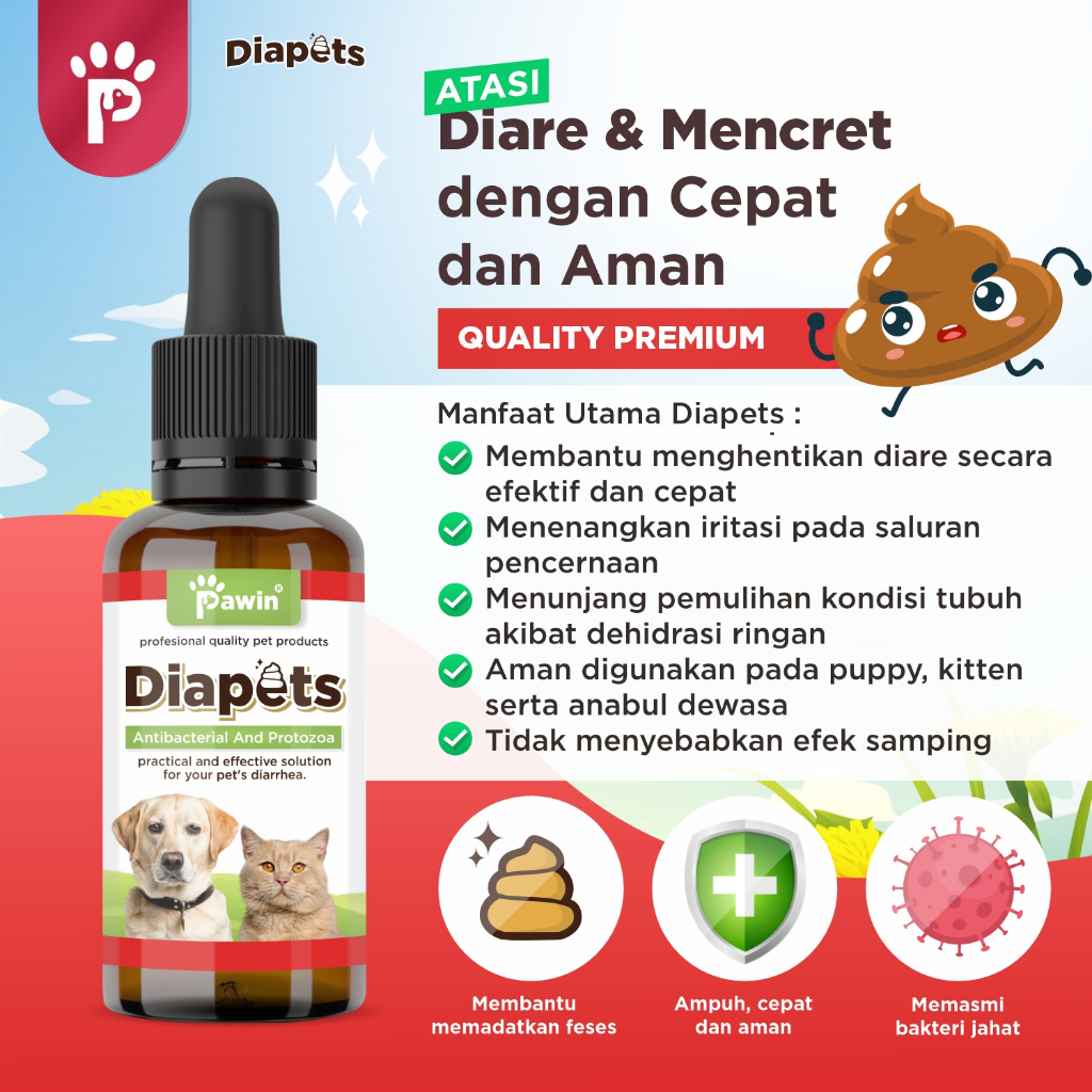 Jual Obat Diare Mencret Muntah Anjing Kucing Terbukti Ampuh 10ml ...