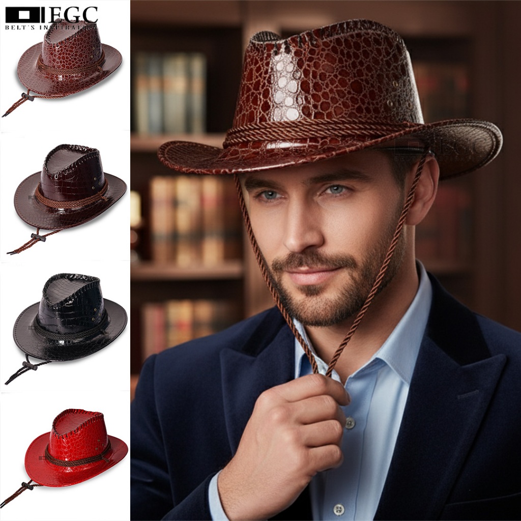 Jual TOPI KOBOY / TOPI LAKEN PRIA / TOPI KOBOY BAHAN CROCO / TOPI KOBOY ...
