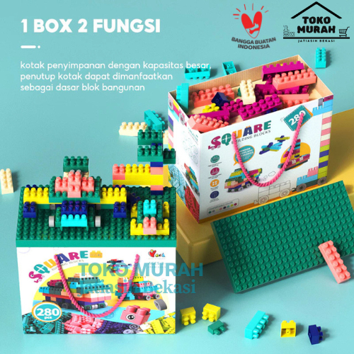 Jual MAINAN ANAK MURAH BRICK BALOK LEGO SUSUN ANAK DIY 280PCS BAHAN ABS ...