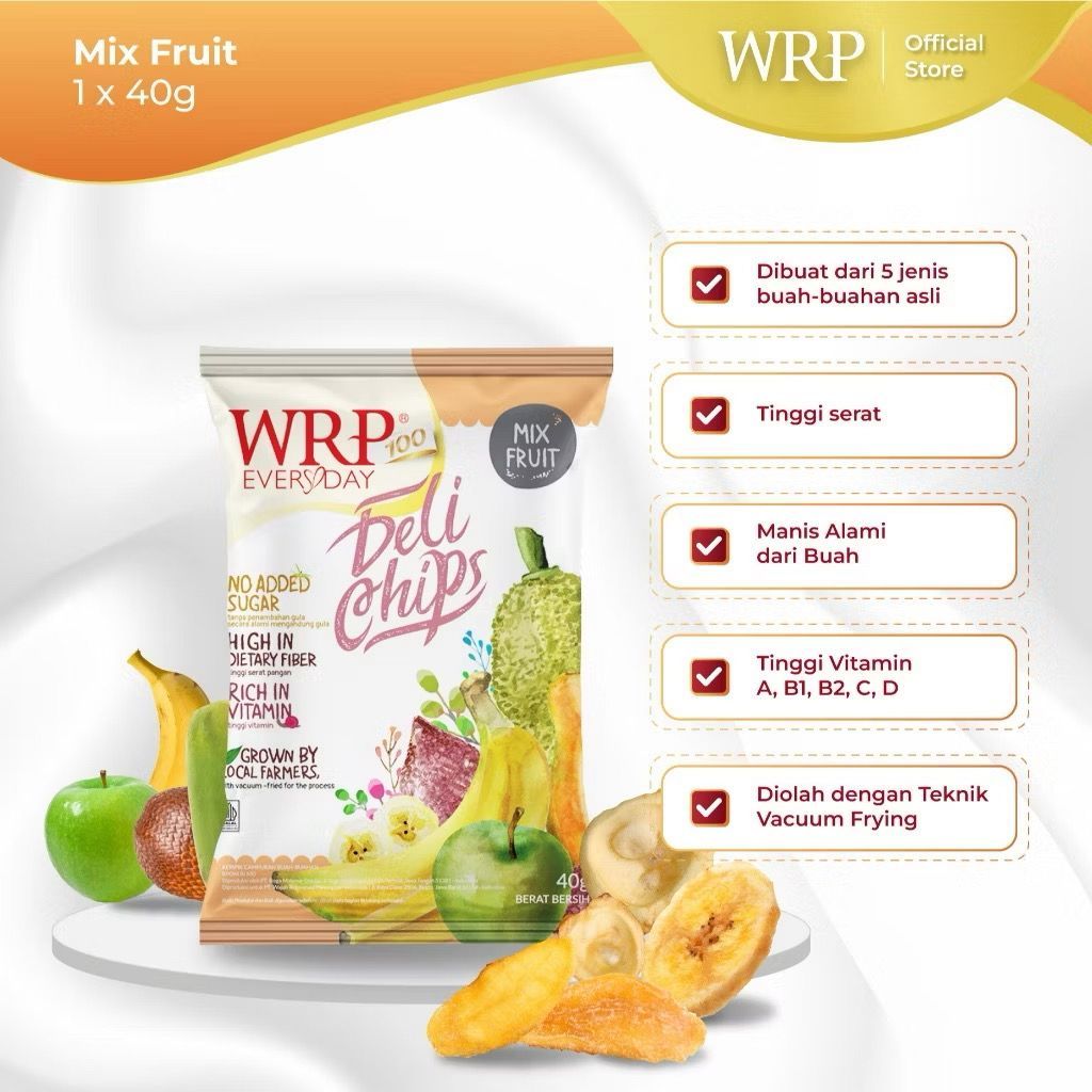 Jual WRP Delichips Mix Fruit 40G - Keripik Buah Sehat Vacuum Frying ...