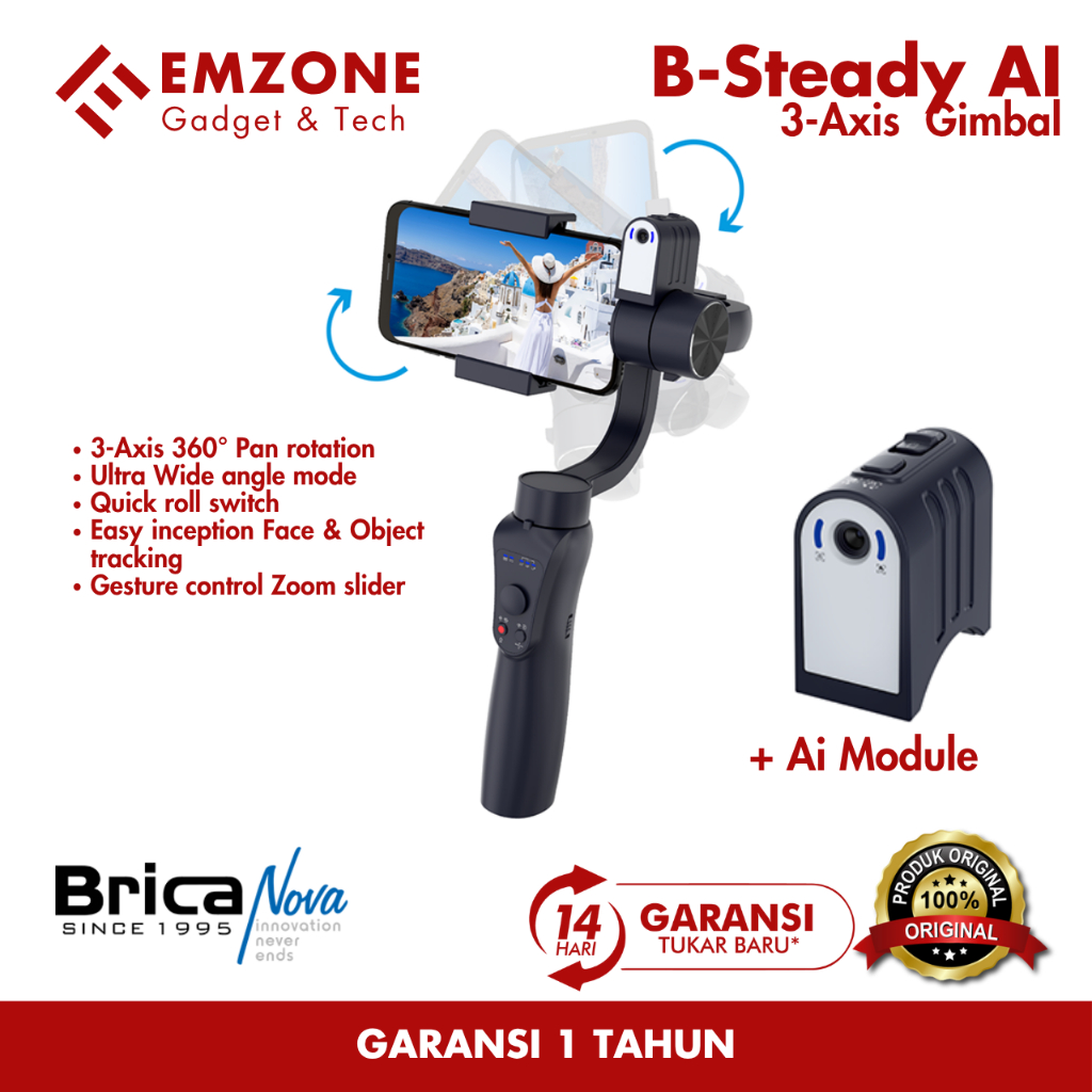 Jual Brica B-Steady AI BSteady 3-Axis Gimbal Stabilizer | Shopee Indonesia