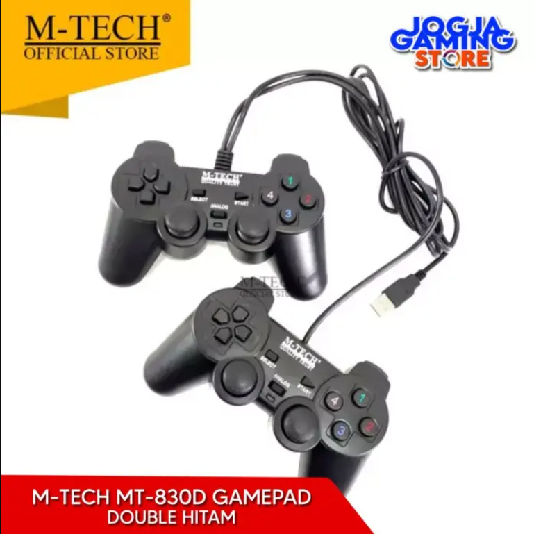 Jual GAMEPAD USB DOUBLE HITAM MTECH MT-830D - JOYSTICK M-TECH PC MURAH ...