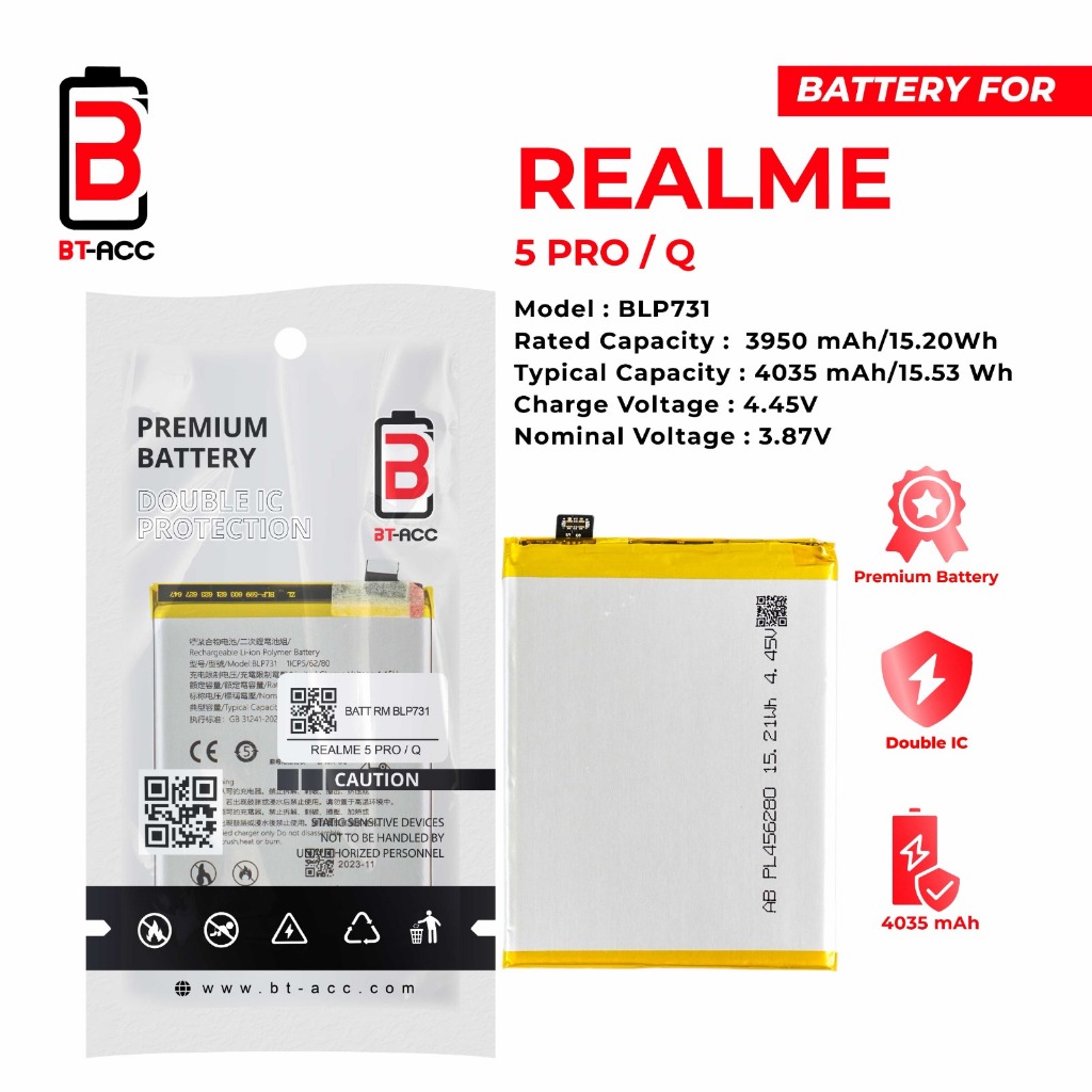 Jual BT-ACC BLP731 Battery Baterai Batre For Realme 5 Pro / Q / BLP731 ...
