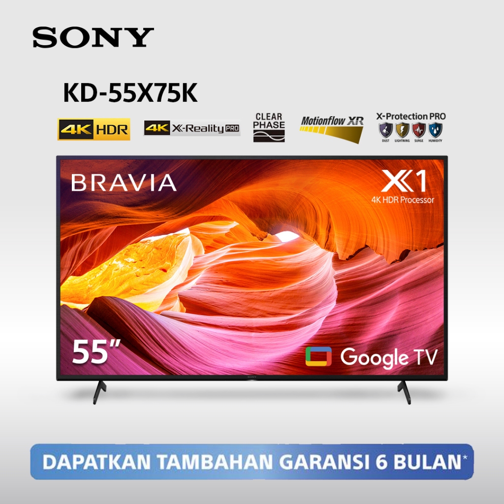 Jual Sony | BRAVIA X75K 55 Inch TV | 4K HDR | Smart TV (Google TV ...