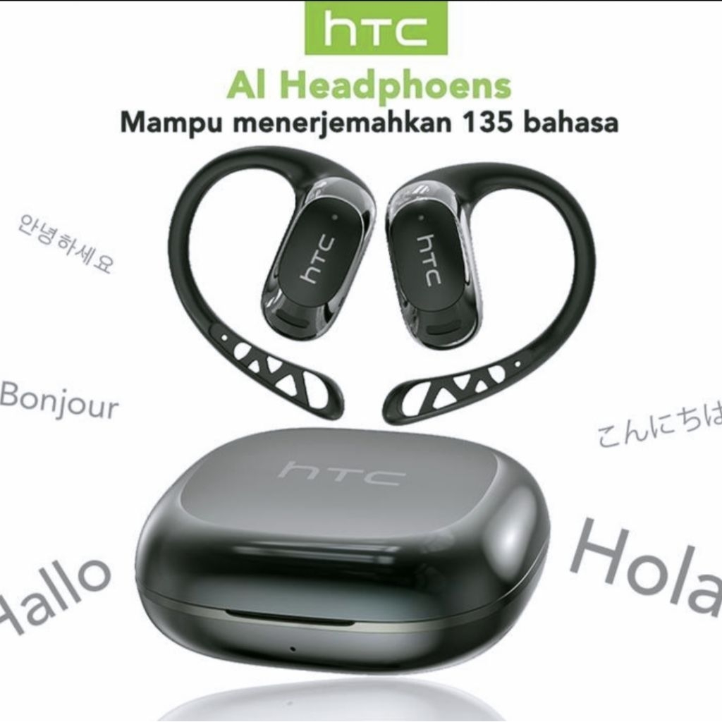 Jual HTC NE28 OWS Headset AI Terjemahan 135 Bahasa Bluetooth V6.0 HIFI ...
