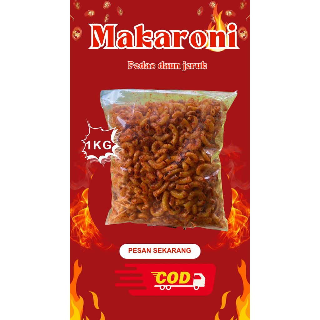 Jual Makaroni Cikruh Original Pedas Daun Jeruk Viral 1KG COD Cemilan ...