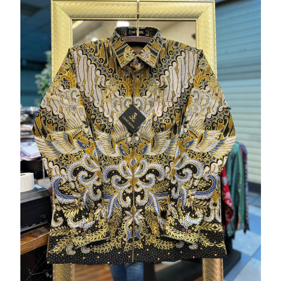 Jual Lano Batik Tulis Prada - Burung Cendrawasih - Batik Dobby - Baju ...