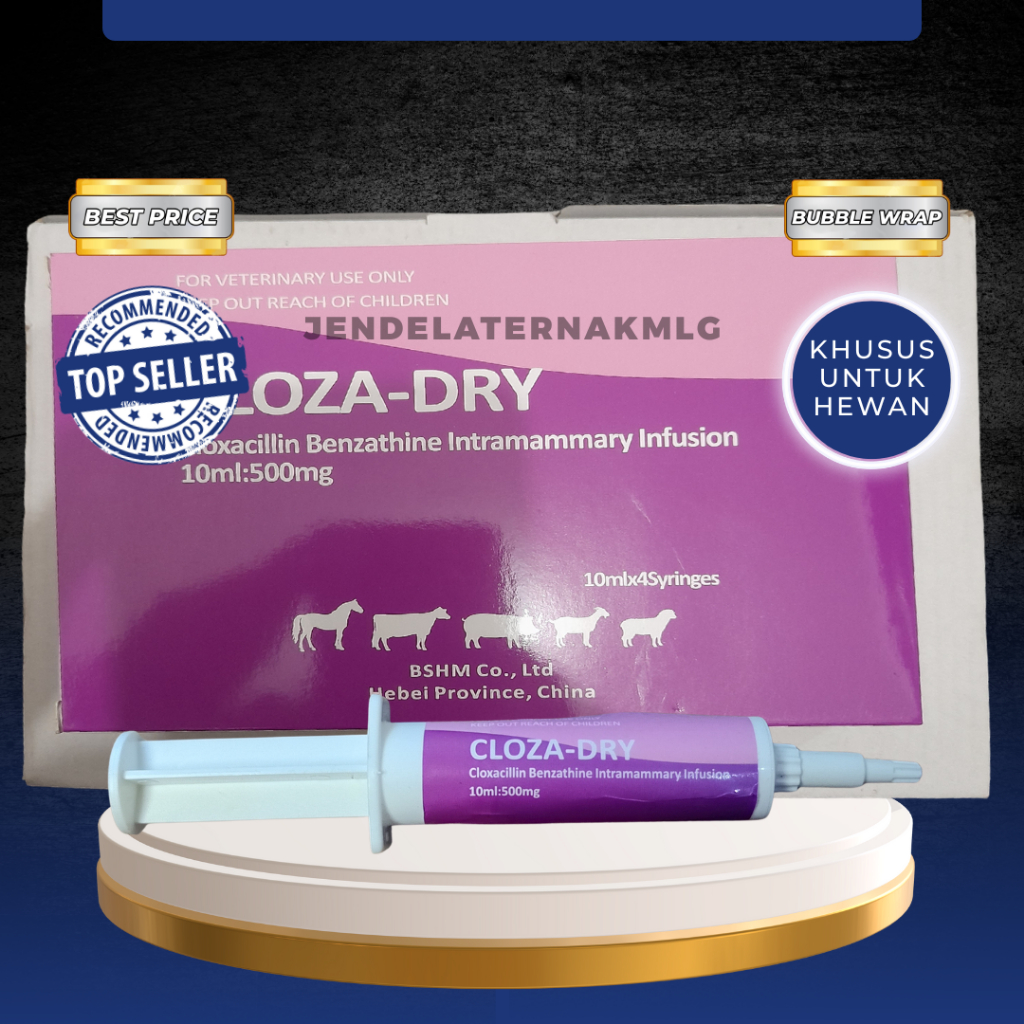 Jual CLOZA-DRY 10 ML - Anti Mastitis, Masa Kering Kandang Untuk Hewan ...