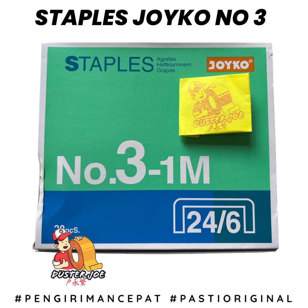 Jual [PER 1 PACK] Staples Joyko NO 3-1M (24/6) isi hekter BESAR ( ISI ...