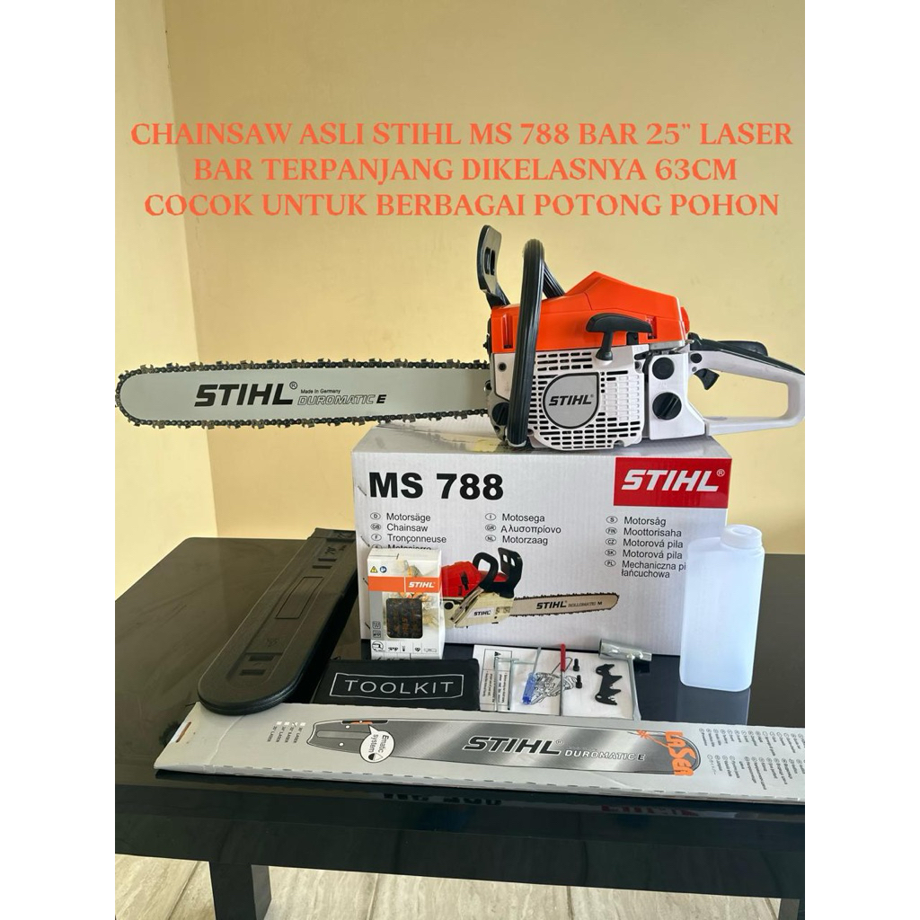 Jual MESIN CHAINSAW ASLI STIHL MS 788 BAR LASER 25”/42T DAN RANTAI ...