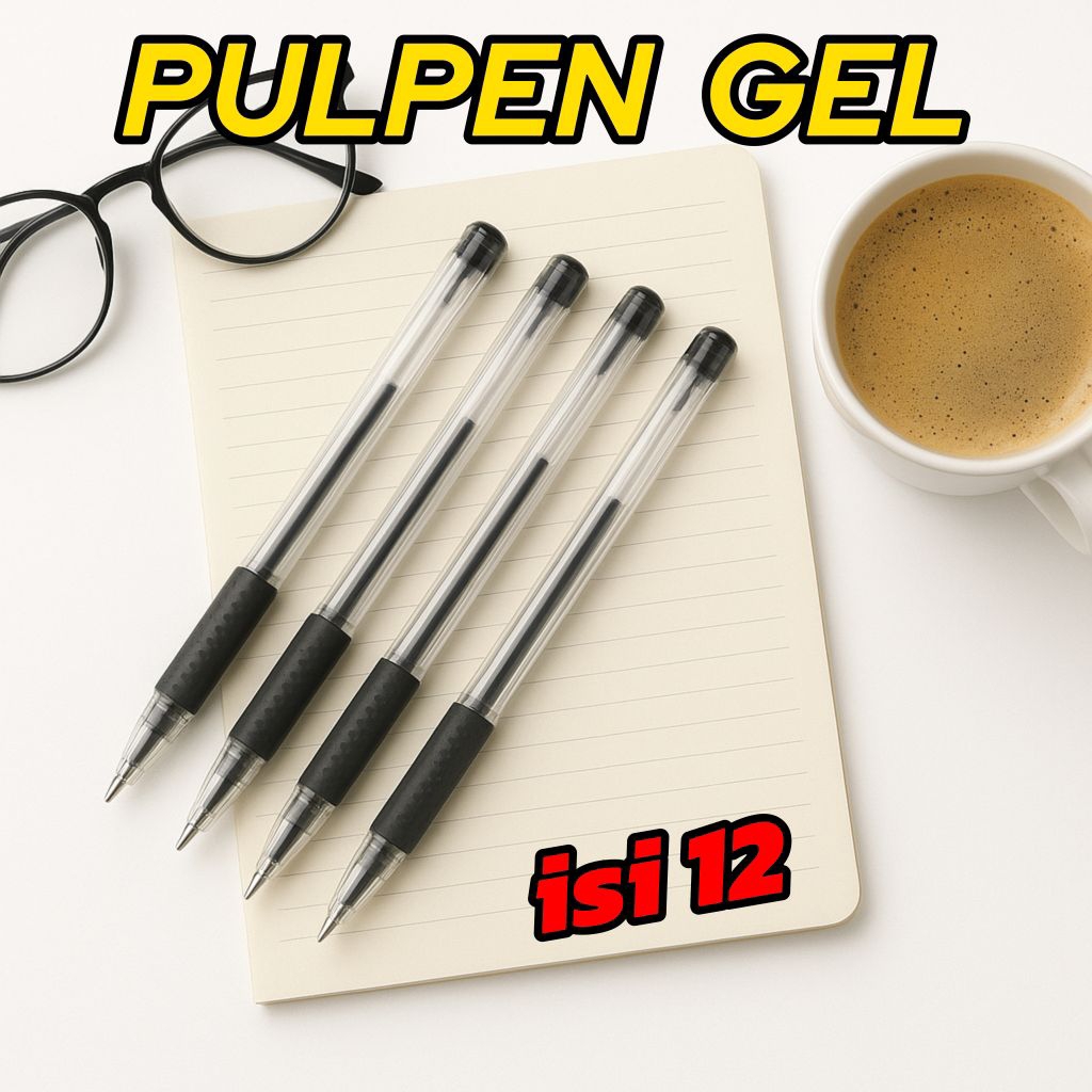 Jual pulpen gel 0,5Mm isi 12 murah & berkualitas. pulpen untuk menulis ...