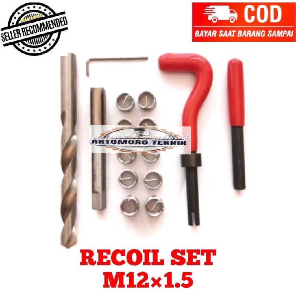 Jual recoil set baut kunci 17. M12×1.5 set tap bor handle dll.alat ...