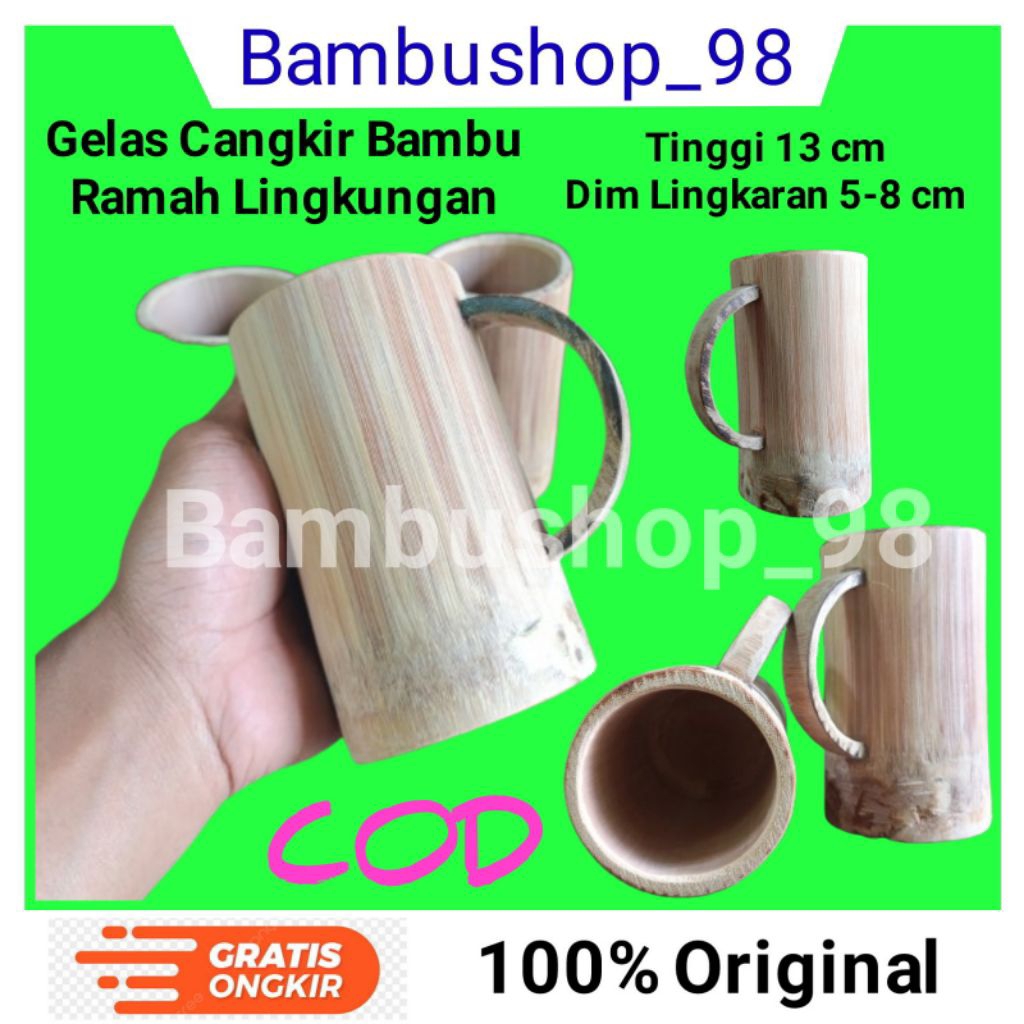 Jual Gelas Cangkir Bambu Ramah Lingkungan | Shopee Indonesia
