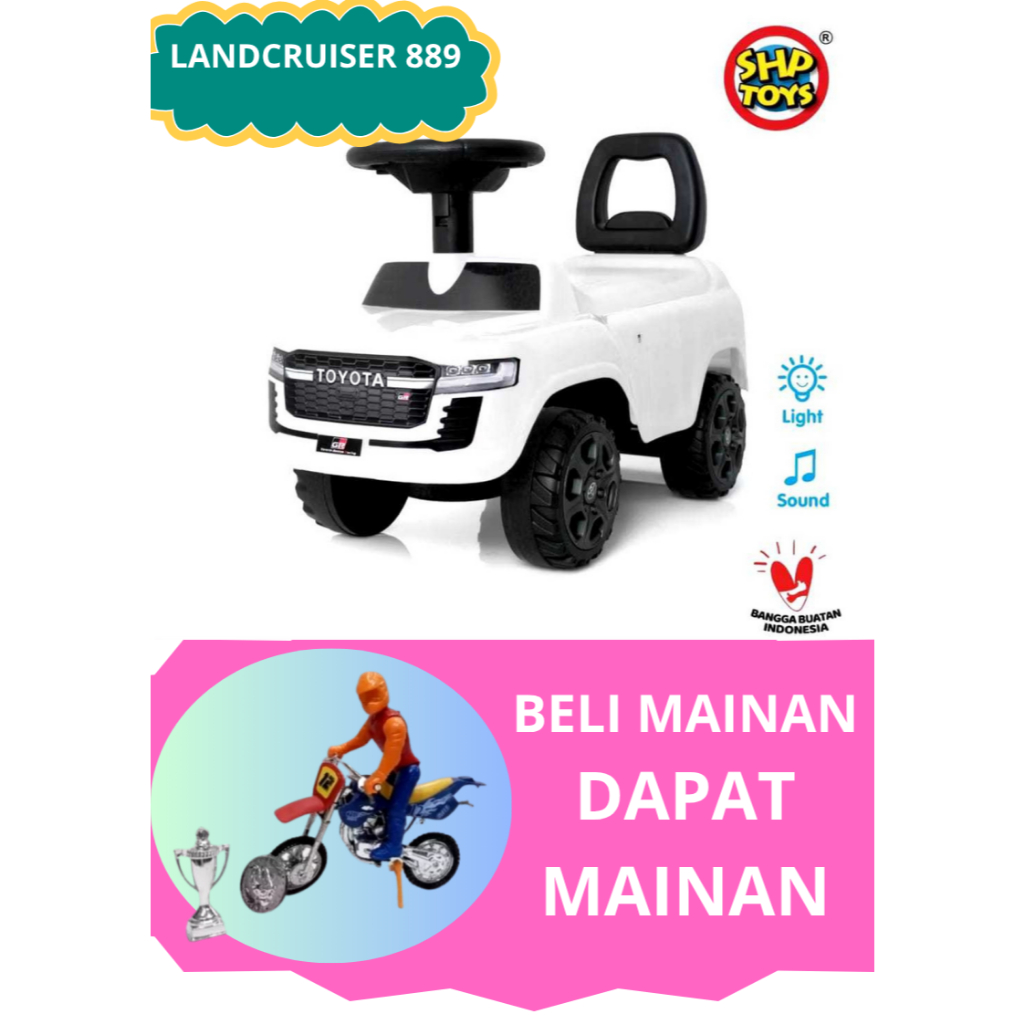 Jual olo Car Tolocar LANDCRUISER 889 Mainan Ride On Mobil Anak Dorongan ...