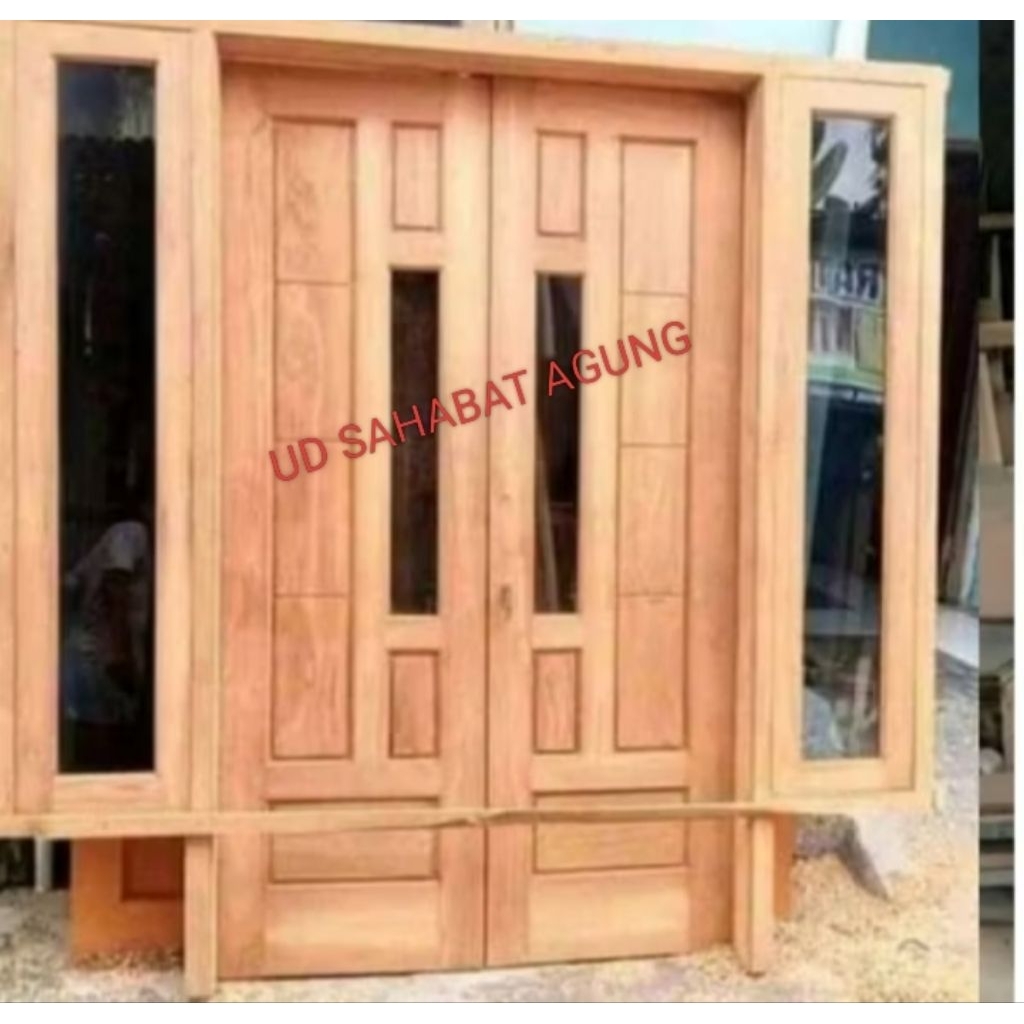 Jual PINTU KUPU2 DABEL 1SET KUSEN JENDELA+DAUN+KANANKRI+LOSTER BAHAN ...