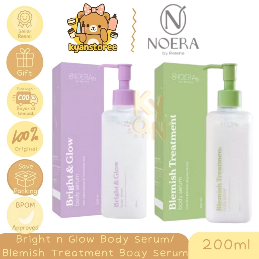 Jual NOERA BRIGHT N GLOW BODY SERUM / NOERA BLEMISH TREATMENT BODY ...