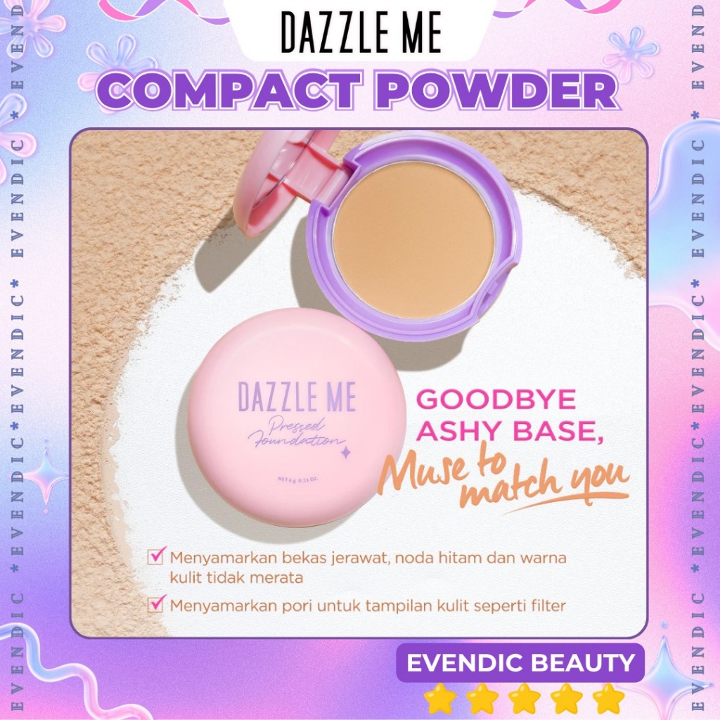 Jual READY DAZZLE ME Muse Pressed Foundation | Long Lasting Filter Like ...