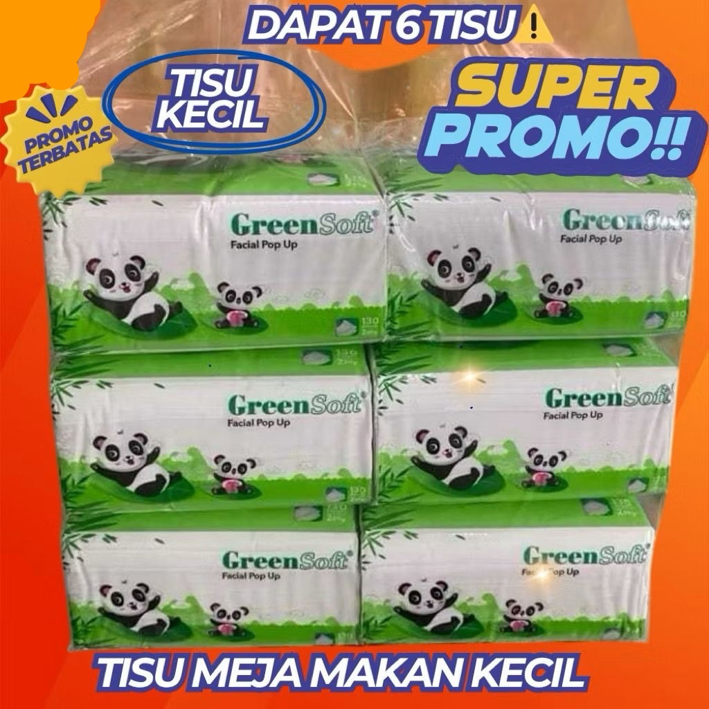 Jual (DAPAT 6 TISU) BELI BANYAK LEBIH MURAH GREENSOFT POP UP 130 SHEET ...