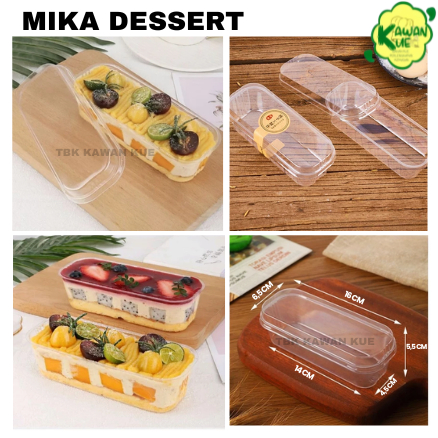 Jual Mika Box Dessert Persegi Panjang - Mika Dessert 1 pak isi 25 pc ...