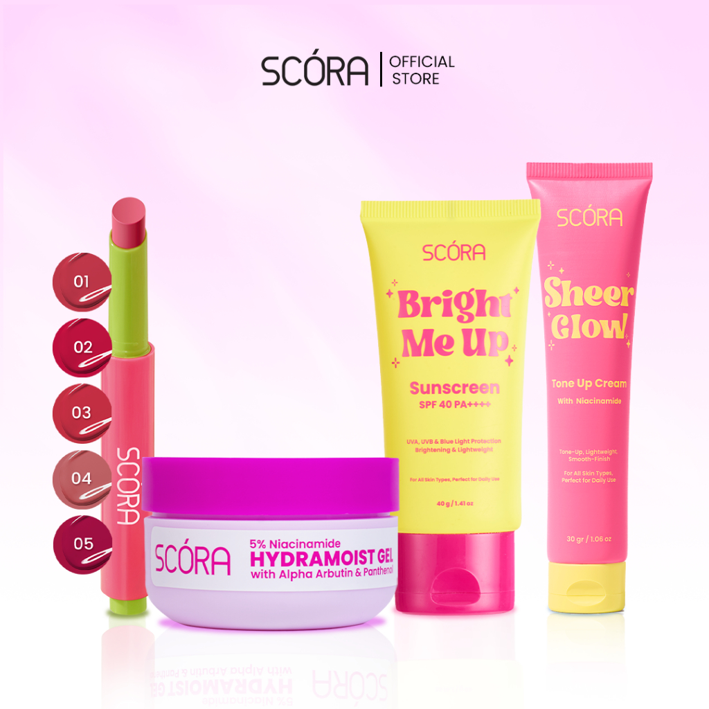 Jual [BUNDLE SET] SCORA Bloop Pop Gloss Balm 2 gr + SCORA Bright Me Up ...