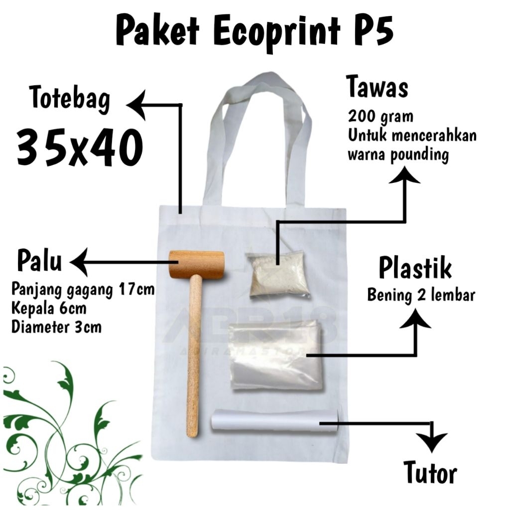 Jual PAKET PRAKARYA P5 TOTEBAG ALAT ECOPRINT MEDIA POUNDING TAS BLACU ...