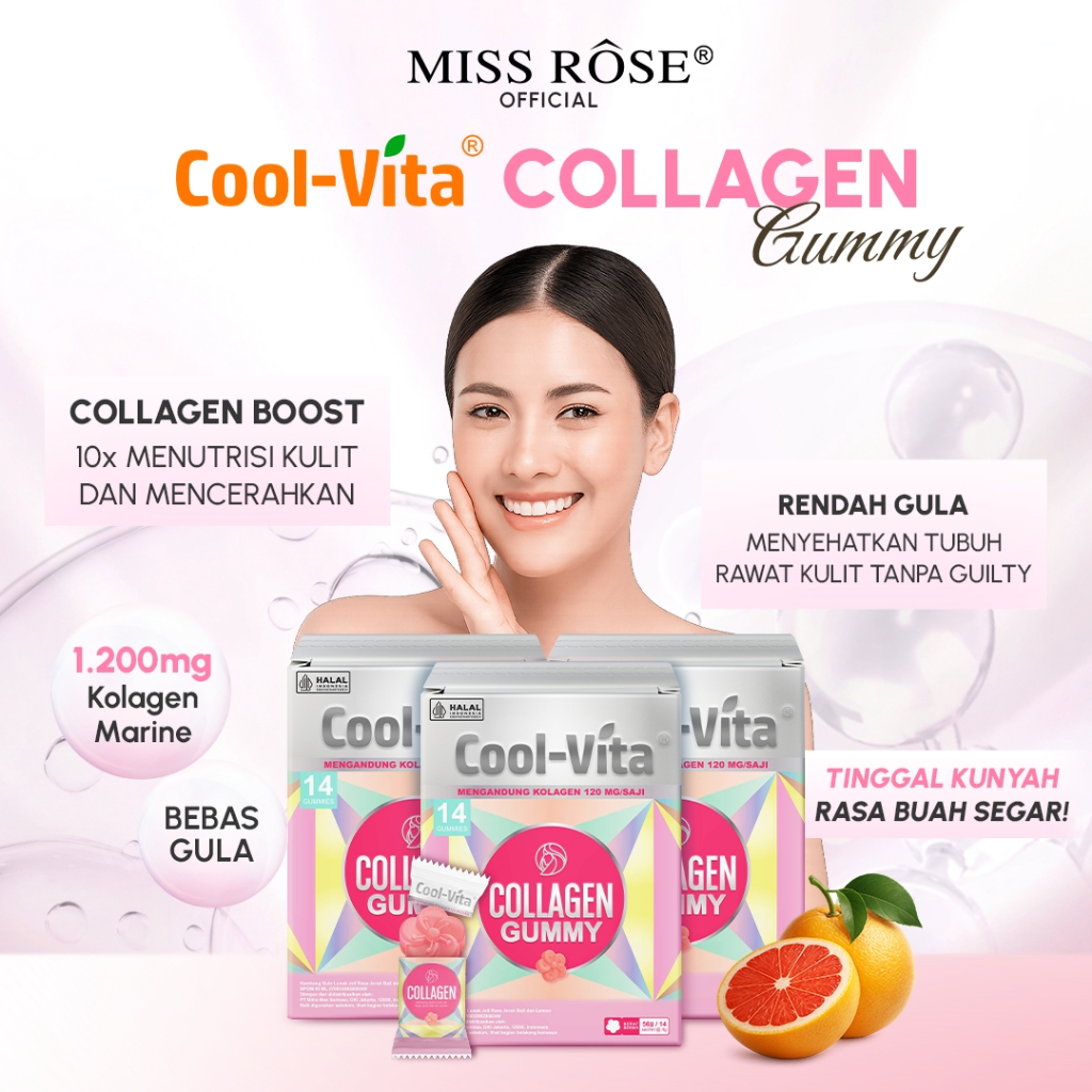 Jual COOLVITA ORIGINAL Suplemen Rambut, Kuku dan Kulit 3 Box Collagen ...