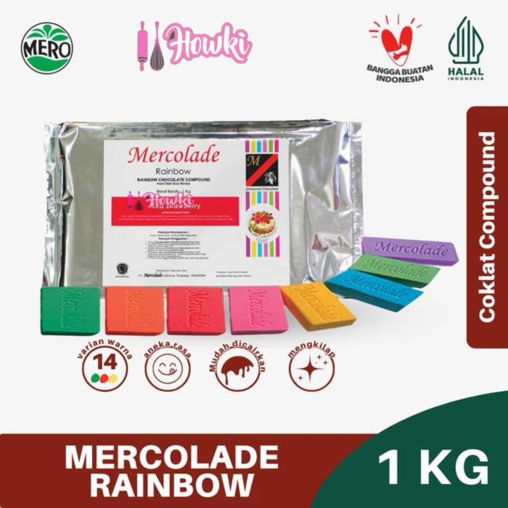 Jual MERCOLADE RAINBOW 170GR KEMASAN REPACK/COKLAT WARNA WARNI 170GR ...