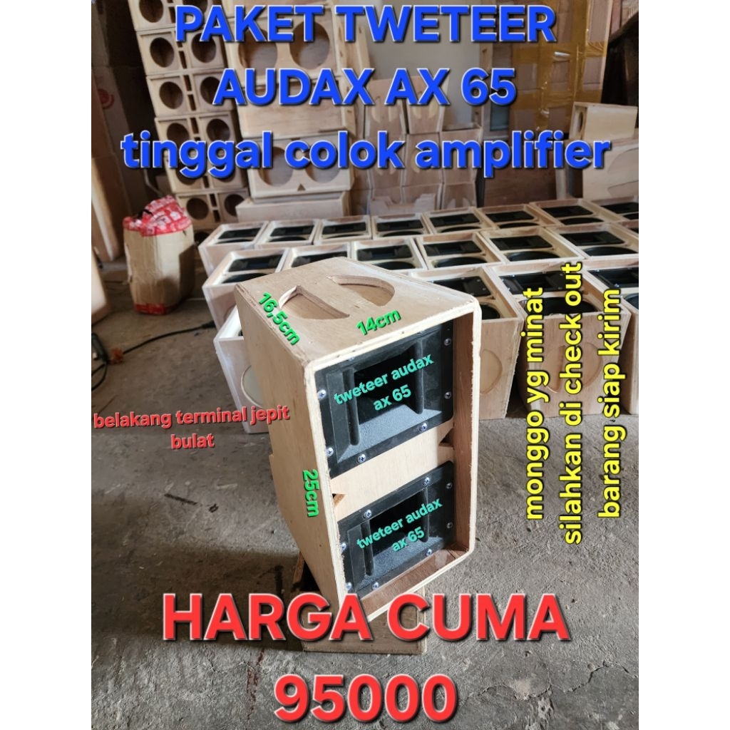 Jual PAKET TWETEER AUDAX AX 65 isi 2 TiNGGAL COLOK AMPLiFiER | Shopee ...