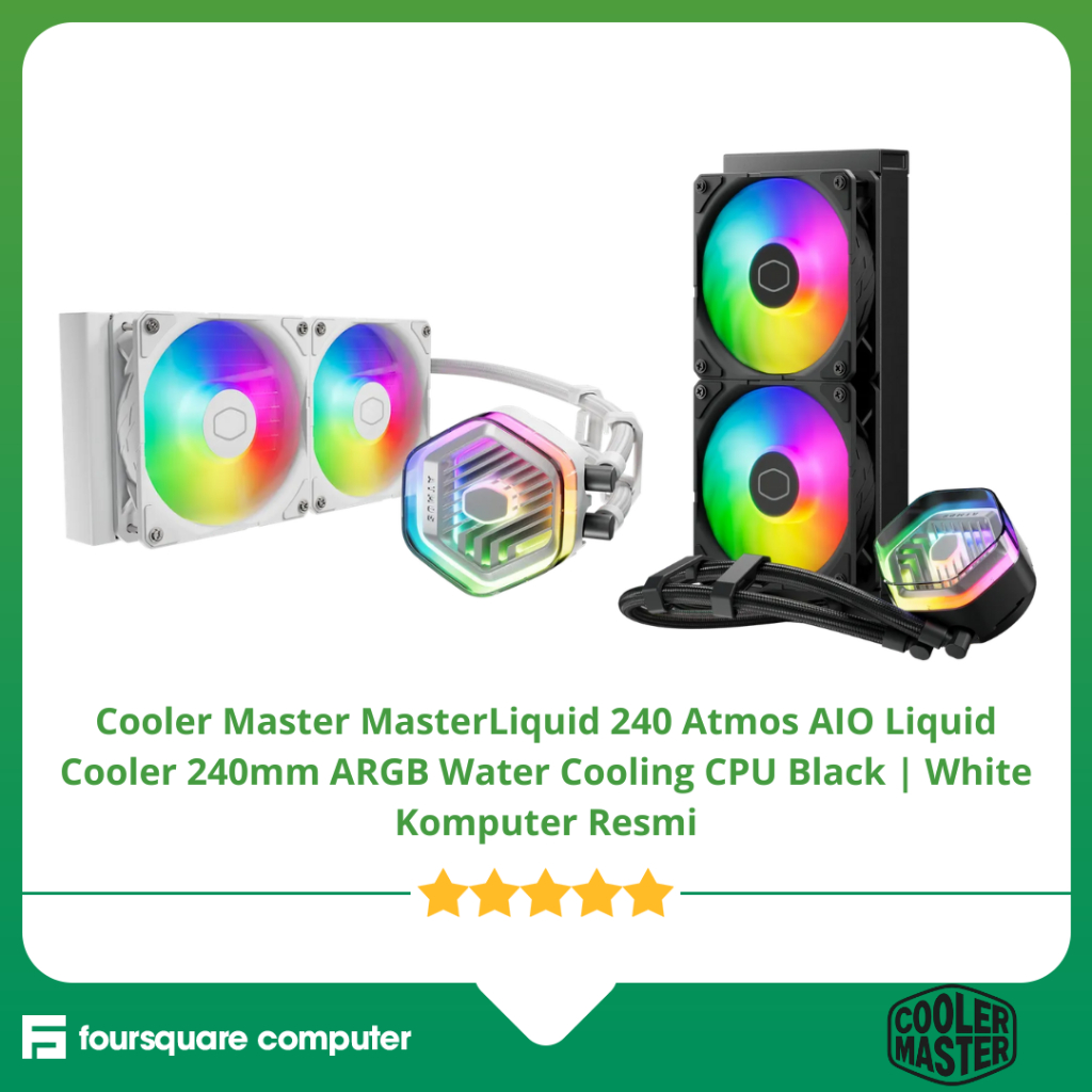 Jual Cooler Master MasterLiquid 240 Atmos AIO Liquid Cooler 240mm ARGB ...