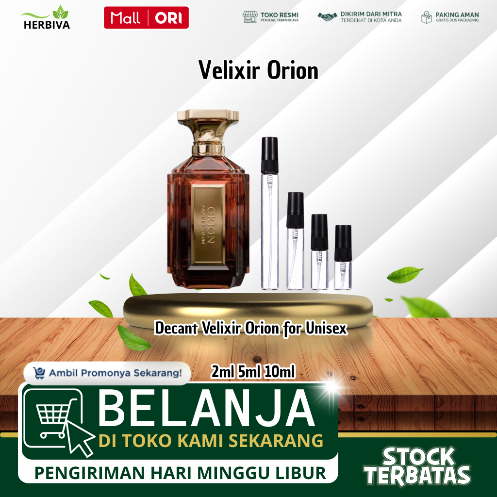 Jual Decant Velixir Orion Eau de Parfum for Unisex 2ml 5ml 10ml ...