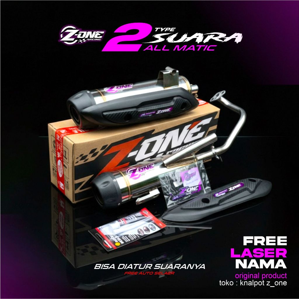 Jual Knalpot 2 Suara Z-One Racing Original Vario Aerox Nmax Pcx Beat ...