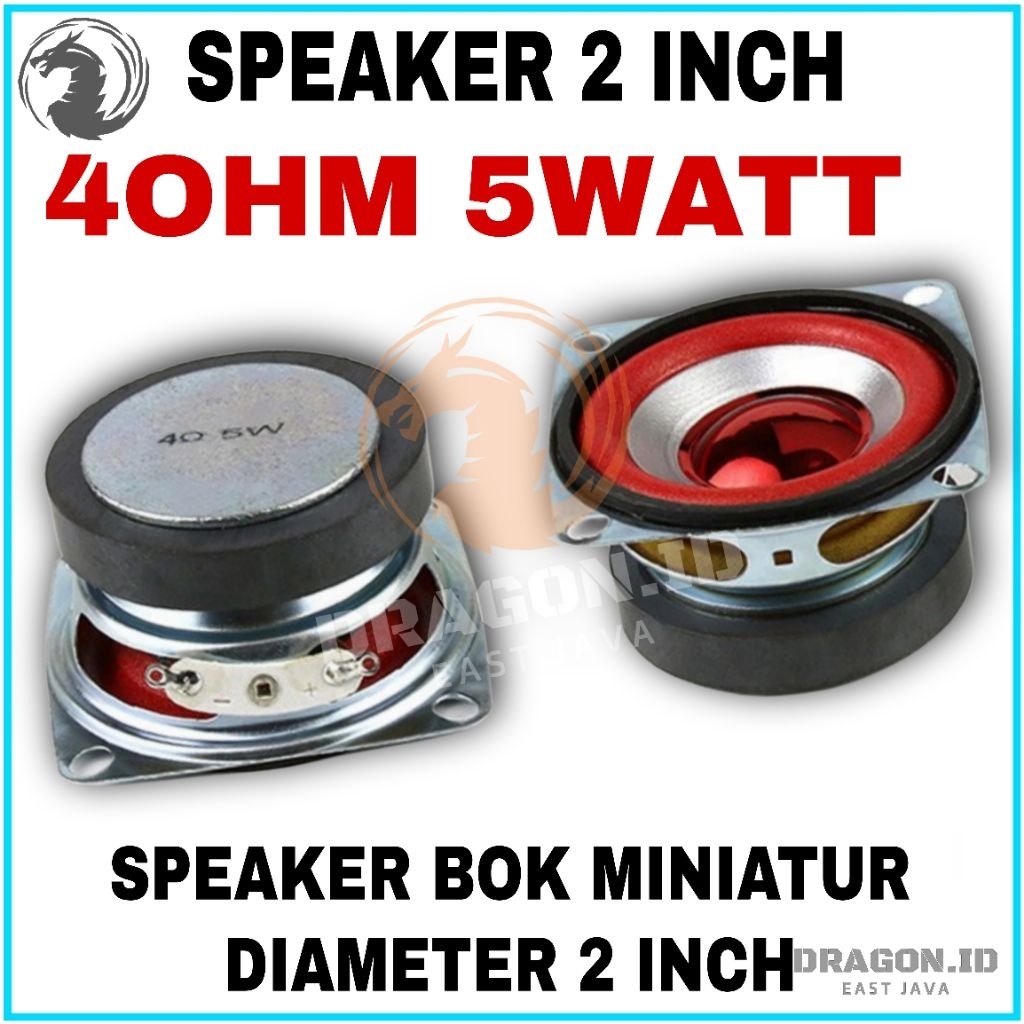 Jual Speaker mini 2"inch 4 ohm 5Watt Fullrange 2inch Merah | Shopee ...