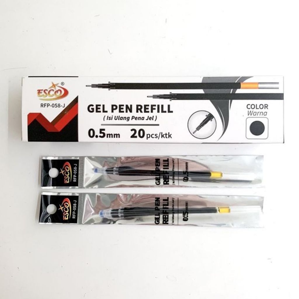 Jual isi pena esco gel 1ktk isi 20pcs | Shopee Indonesia