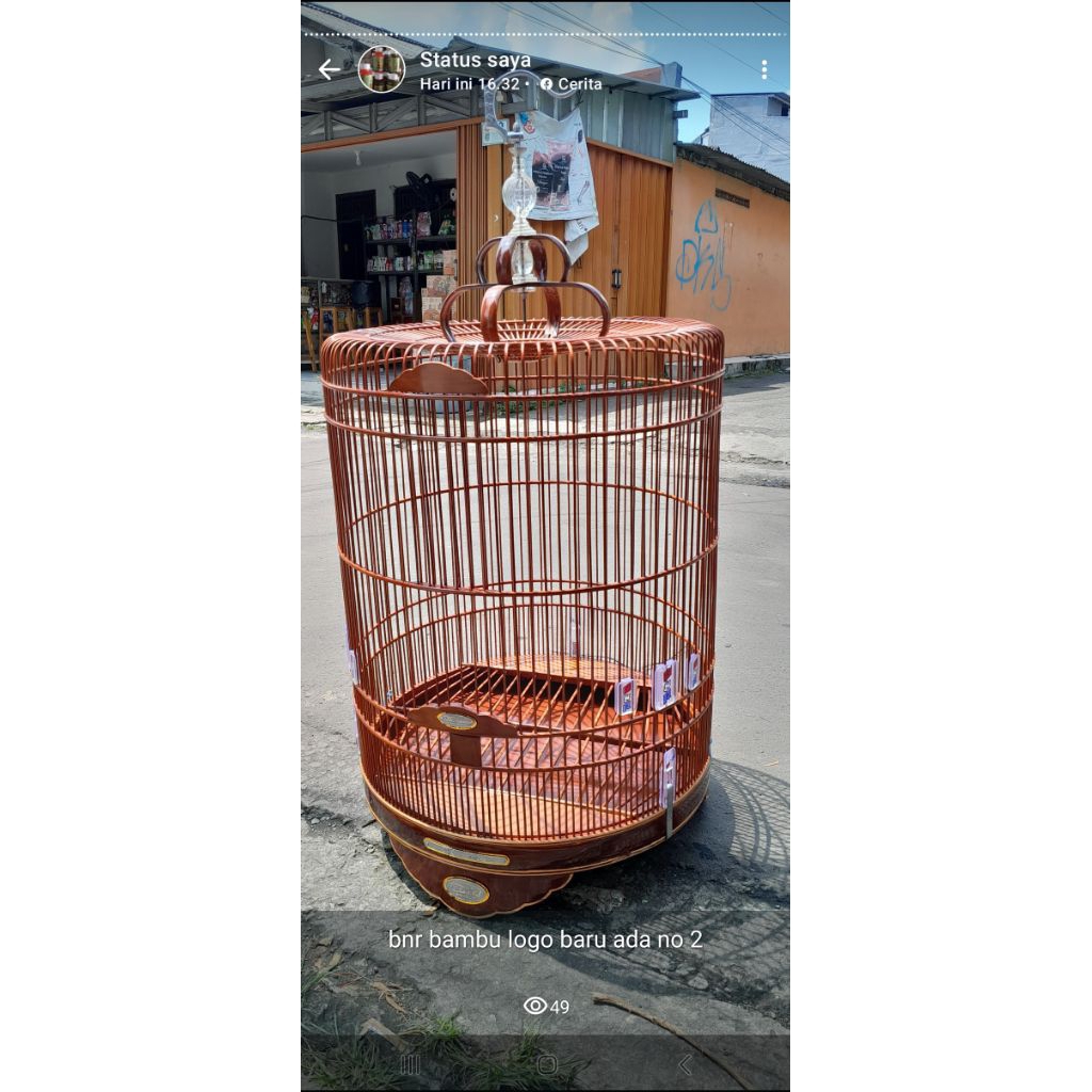 Jual KANDANG MURAI BnR dan ebod bambu logo baru | Shopee Indonesia