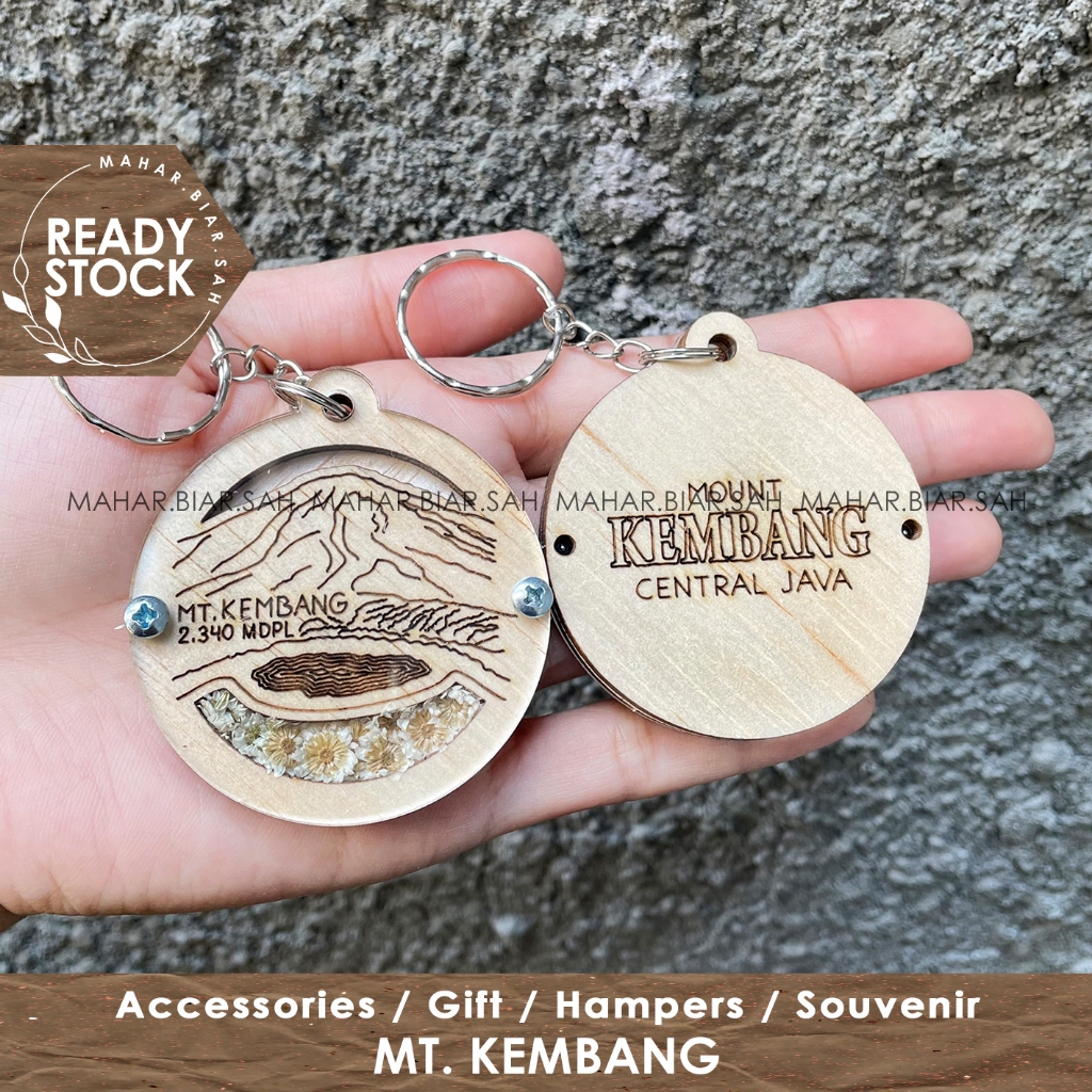 Jual RS MT. KEMBANG Keychain / Gantungan Kunci Kayu & bunga / Gunung ...