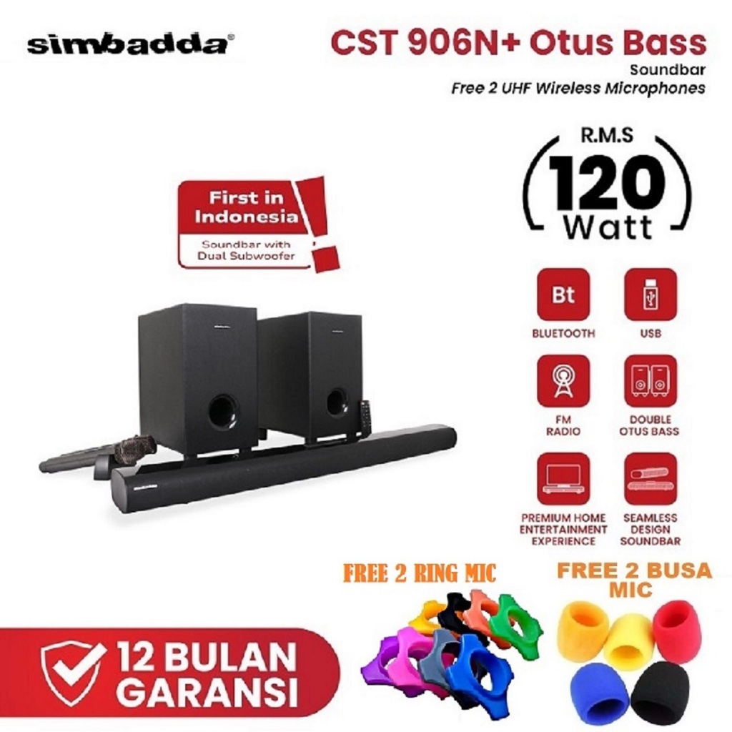 Jual Simbadda CST 906N+ Soundbar Otus Bass Dual Subwoofer Speaker ...