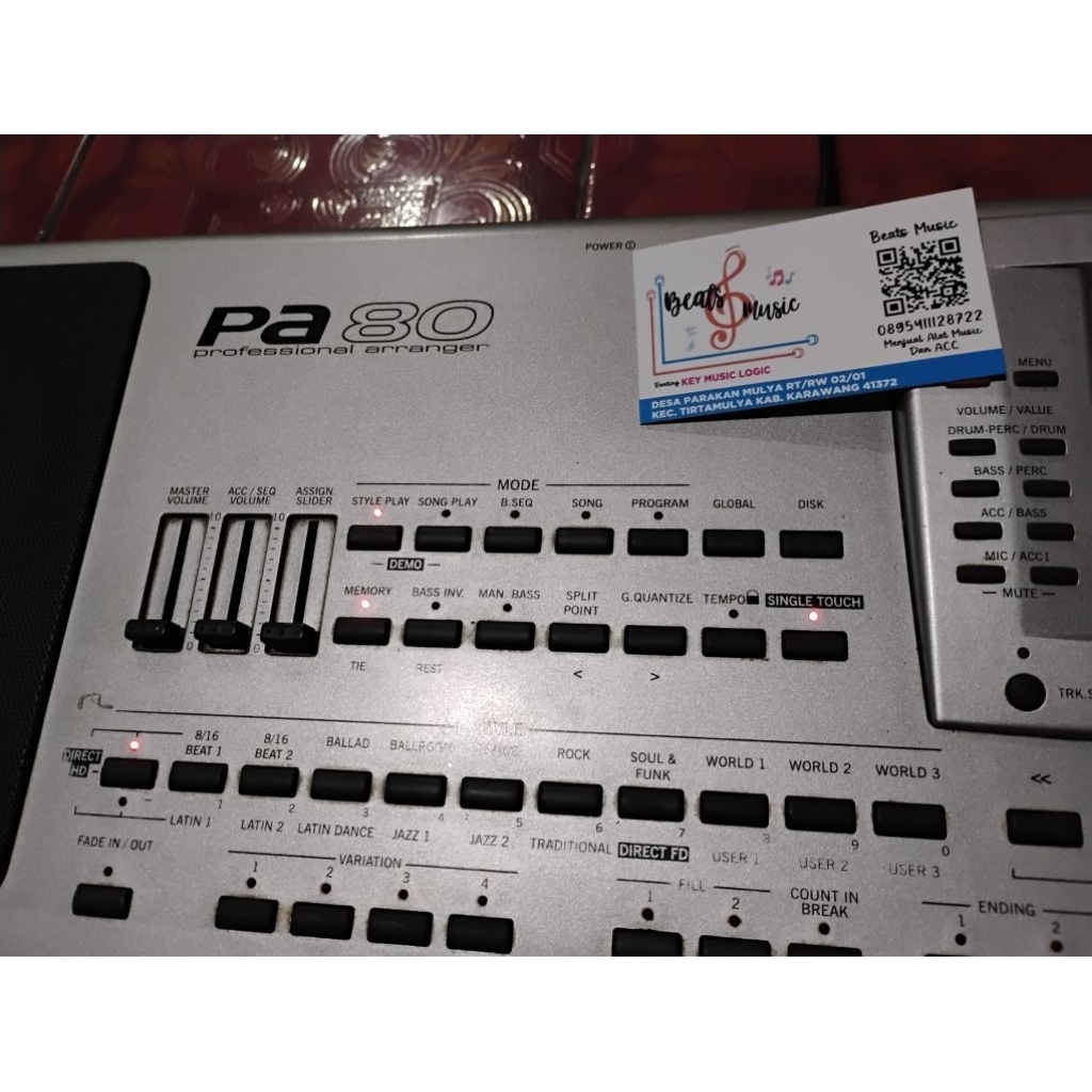 Jual keyboard arranger/piano musik/organ tunggal/ KORG PA 80 plasdisk ...