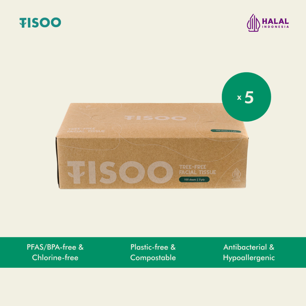 Jual TISOO Premium Bamboo Facial Tissue 100s'3ply (5 Packs) Tisu Wajah ...