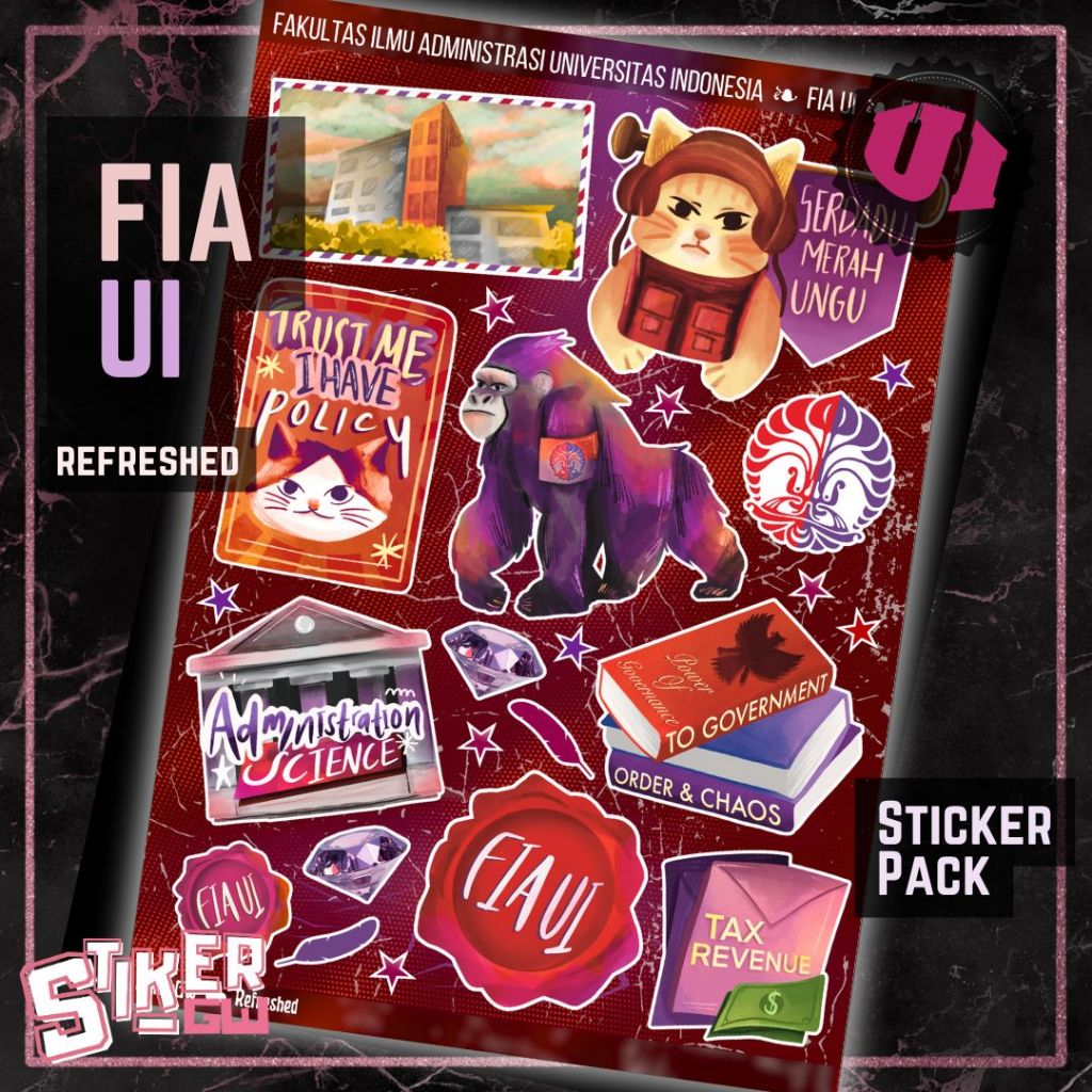 Jual [BERIZIN RESMI] Sticker Pack FIA UI - Refreshed | STIKER FAKULTAS ...