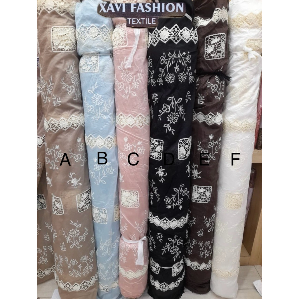 Jual Kain NEW PAPER SILK KERANCANG EMBROIDERY || Harga Per Setengah ...