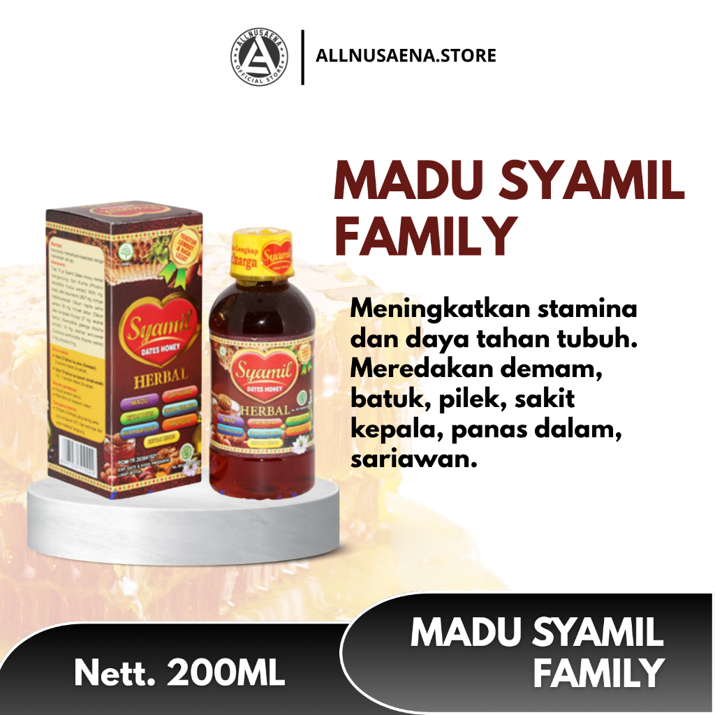 Jual Madu Syamil Family Dates Honey 200ml | Madu Propolis Kalsium dan ...