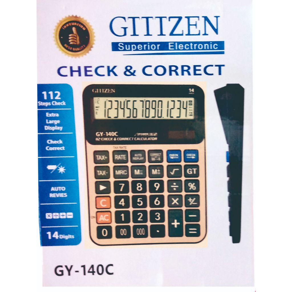 Jual Kakulator CITTTZEN 100% Original New Packing GT- 140C 14 Digit ...