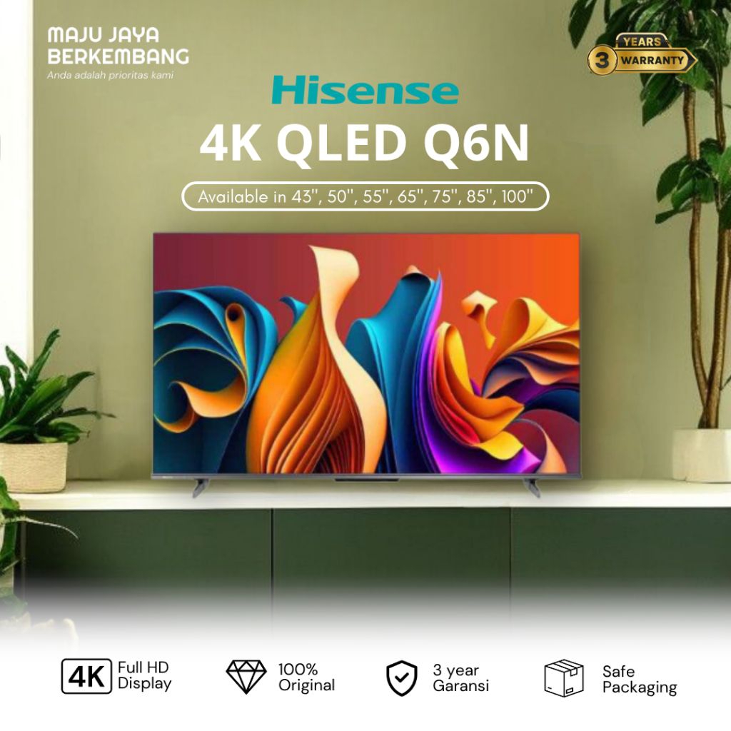 Jual HISENSE 50Q6N QLED 4K GOOGLE TV 50 inch q6n | Shopee Indonesia