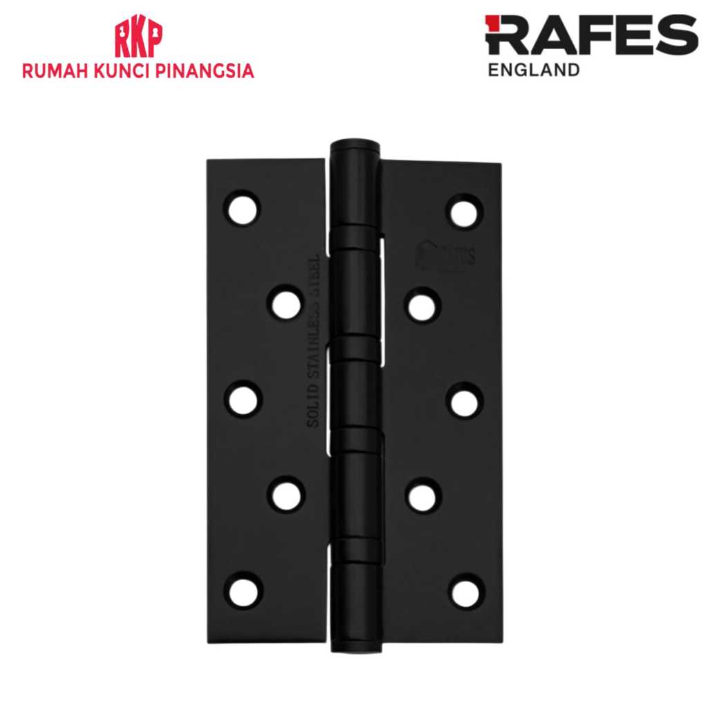 Jual Door Hinge Engsel Pintu (5" x 3" x 3 mm) Hitam Stainless Steel SUS ...