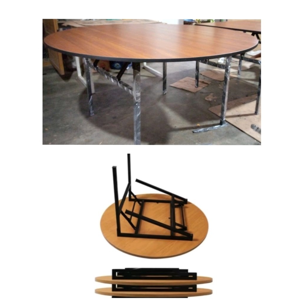 Jual Meja HPL Bulat D150/75 Lipat Otomatis standar hotel Ballroom ...