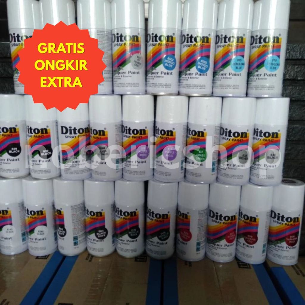 Jual Pilok Pilox Cat DITON Merah Orange Biru Putih Hitam Clear Silver ...