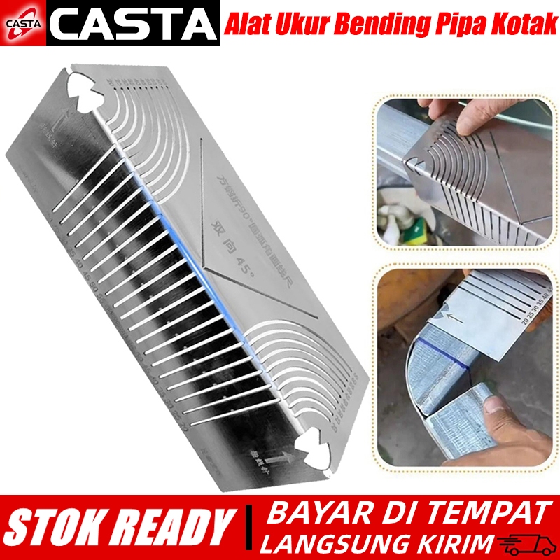 Jual CASTA Penggaris Lipat Baja Tabung Persegi Alat Penanda Sudut Busur ...